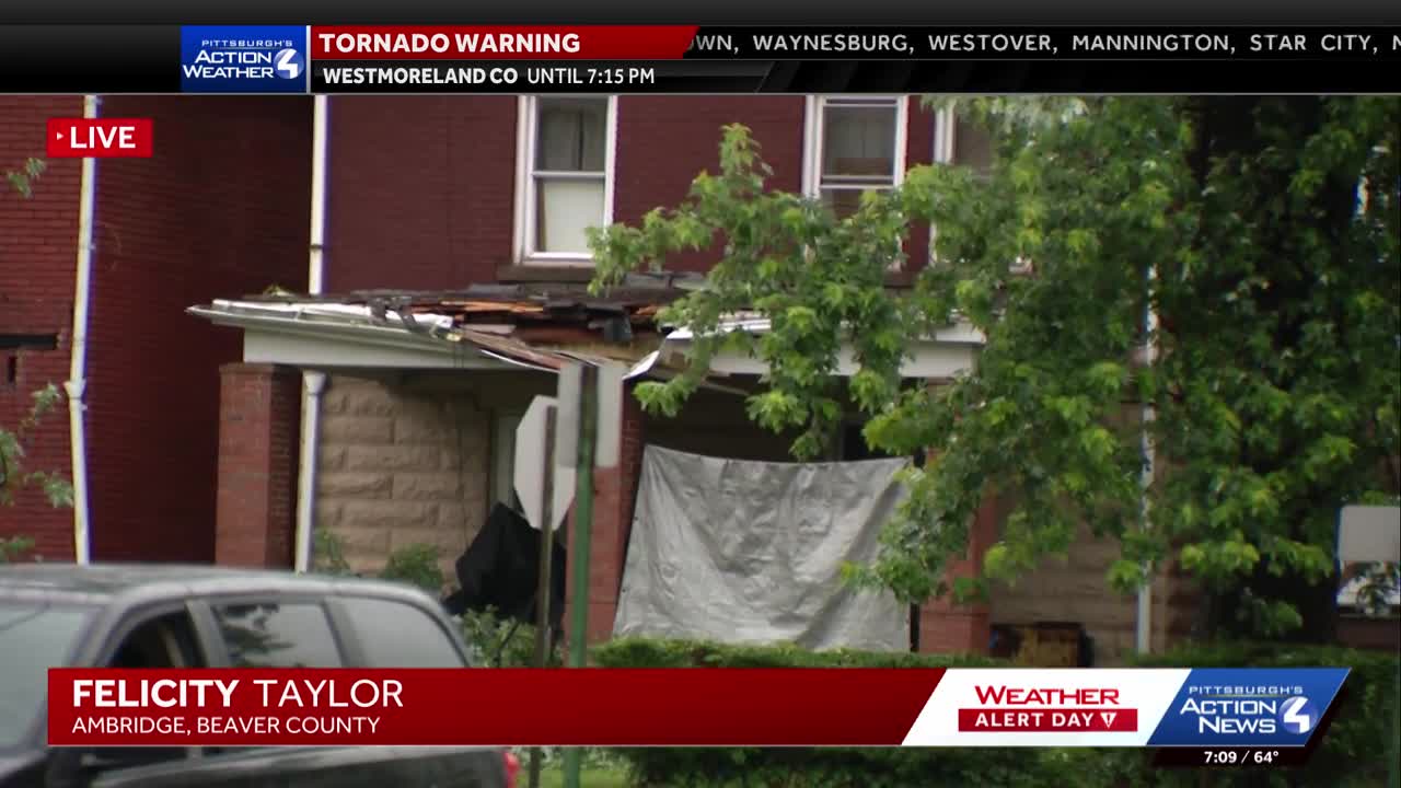 Trees topple onto roads, home in Beaver County during severe storms