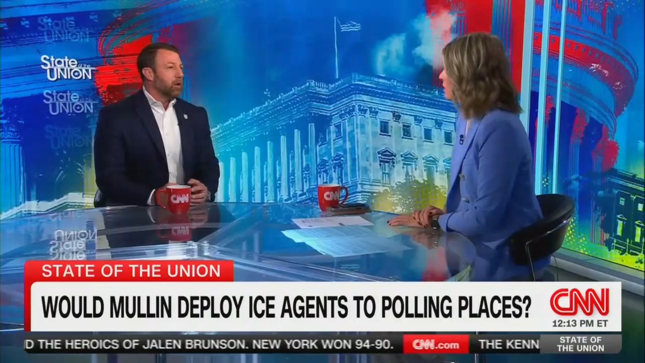 CNN anchor presses DHS chief Mullin on potentially sending ICE agents ...