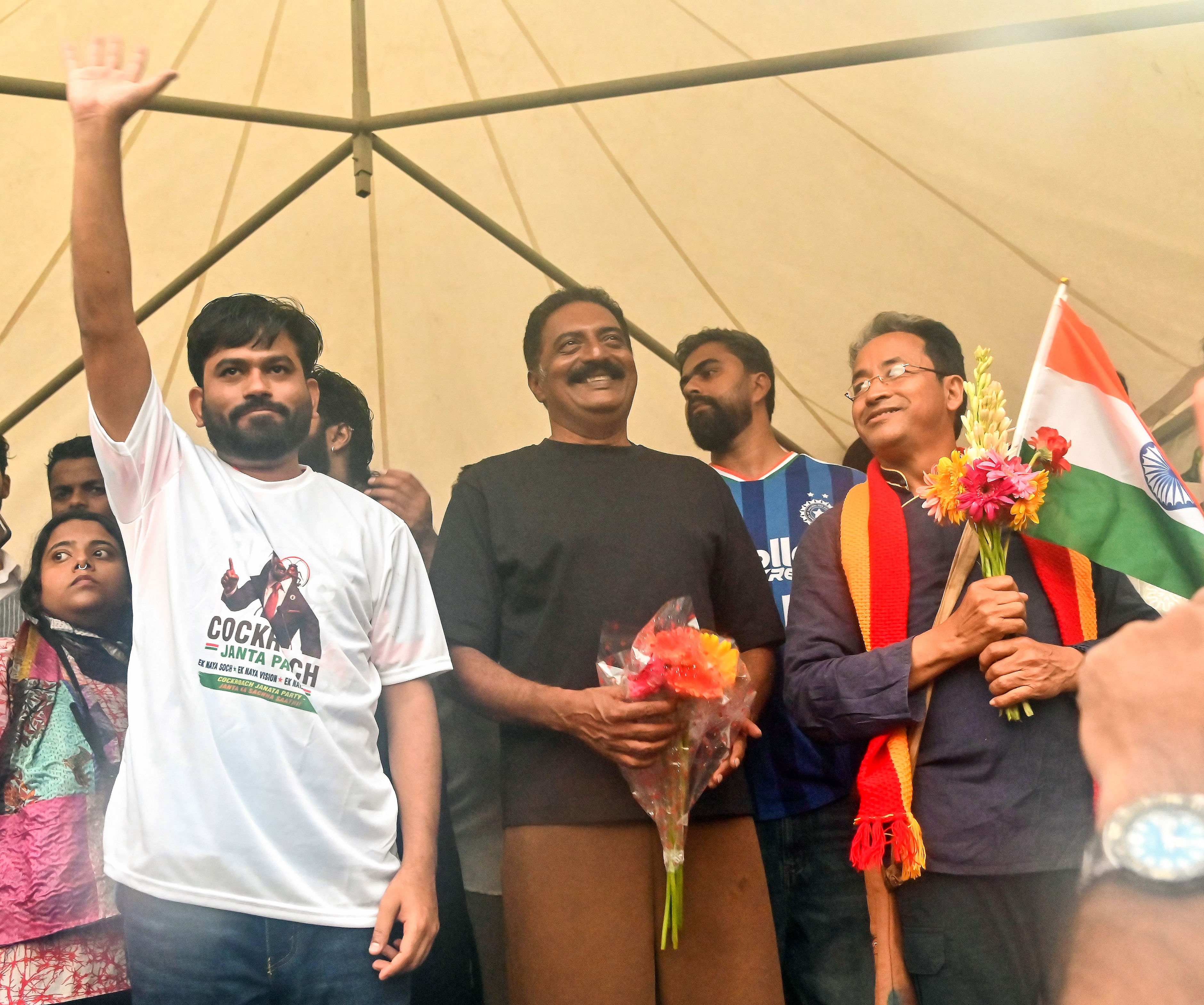 Say no to British Janata Party: Posters, Prakash Raj take spotlight at ...