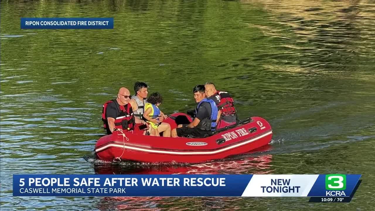 5 rescued from Stanislaus River near Caswell Memorial State Park