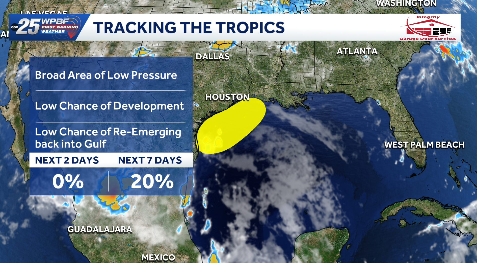 National Hurricane Center tracks low-pressure system in eastern Mexico