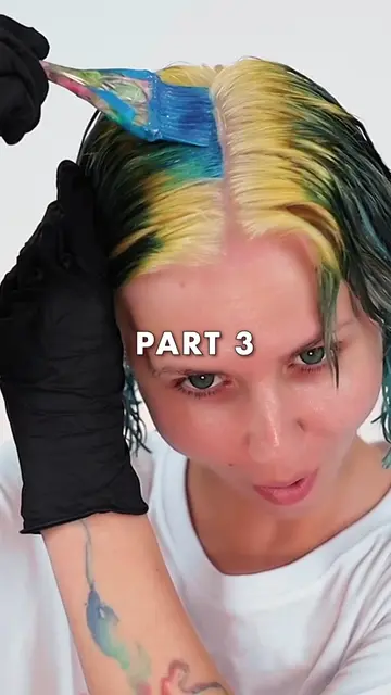 Ice Roots blue hair transformation reveal