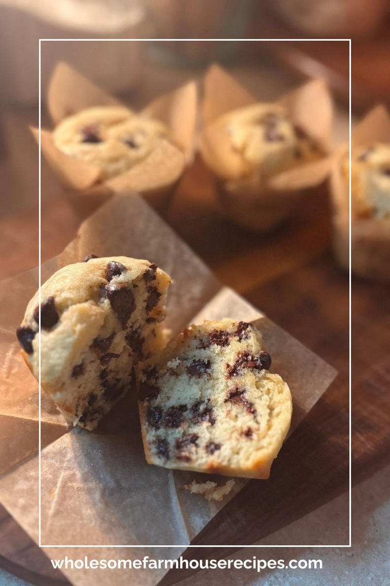 Jumbo bakery style chocolate chip muffins recipe