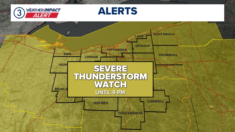NWS issues severe thunderstorm watch for entire Greater Cleveland area