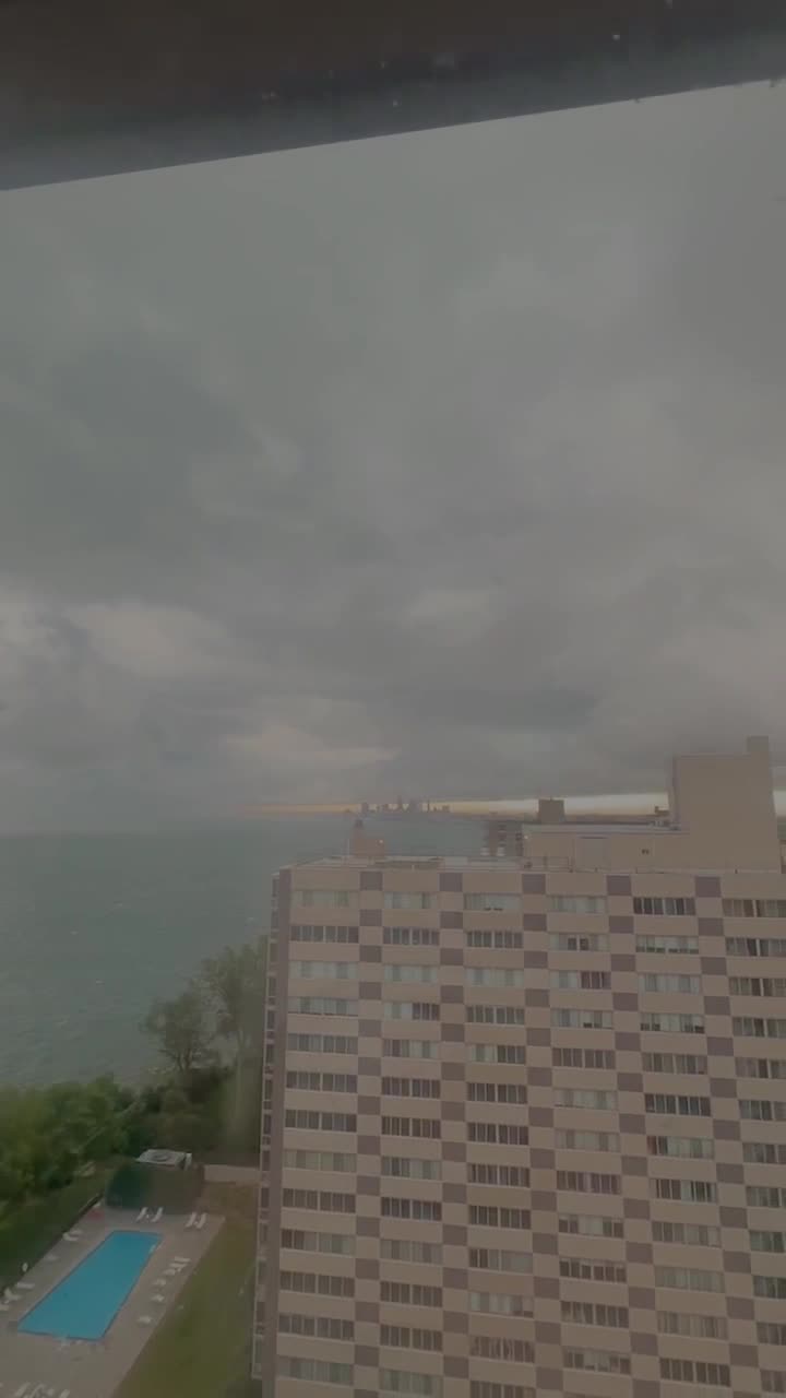 Severe storms rolling in off of Lake Erie