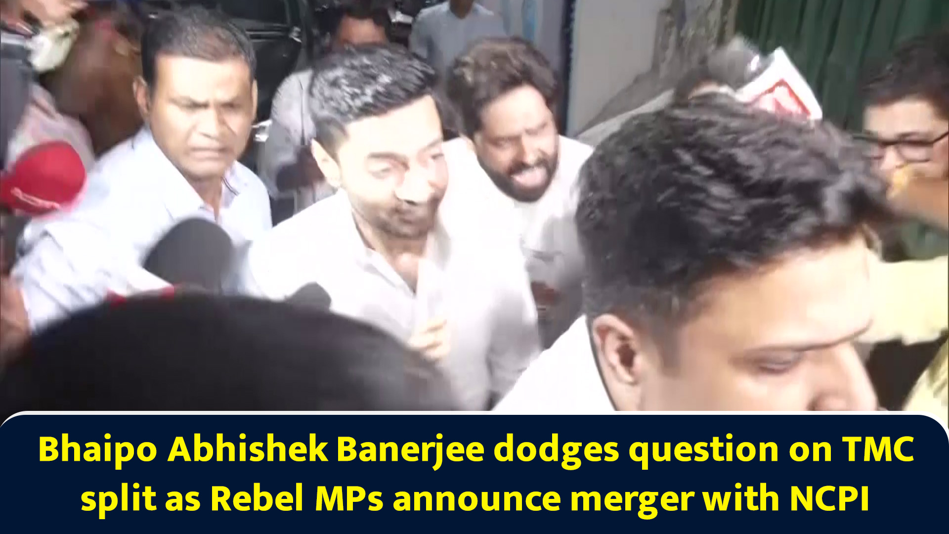 Bhaipo Abhishek Banerjee dodges question on TMC split as Rebel MPs ...