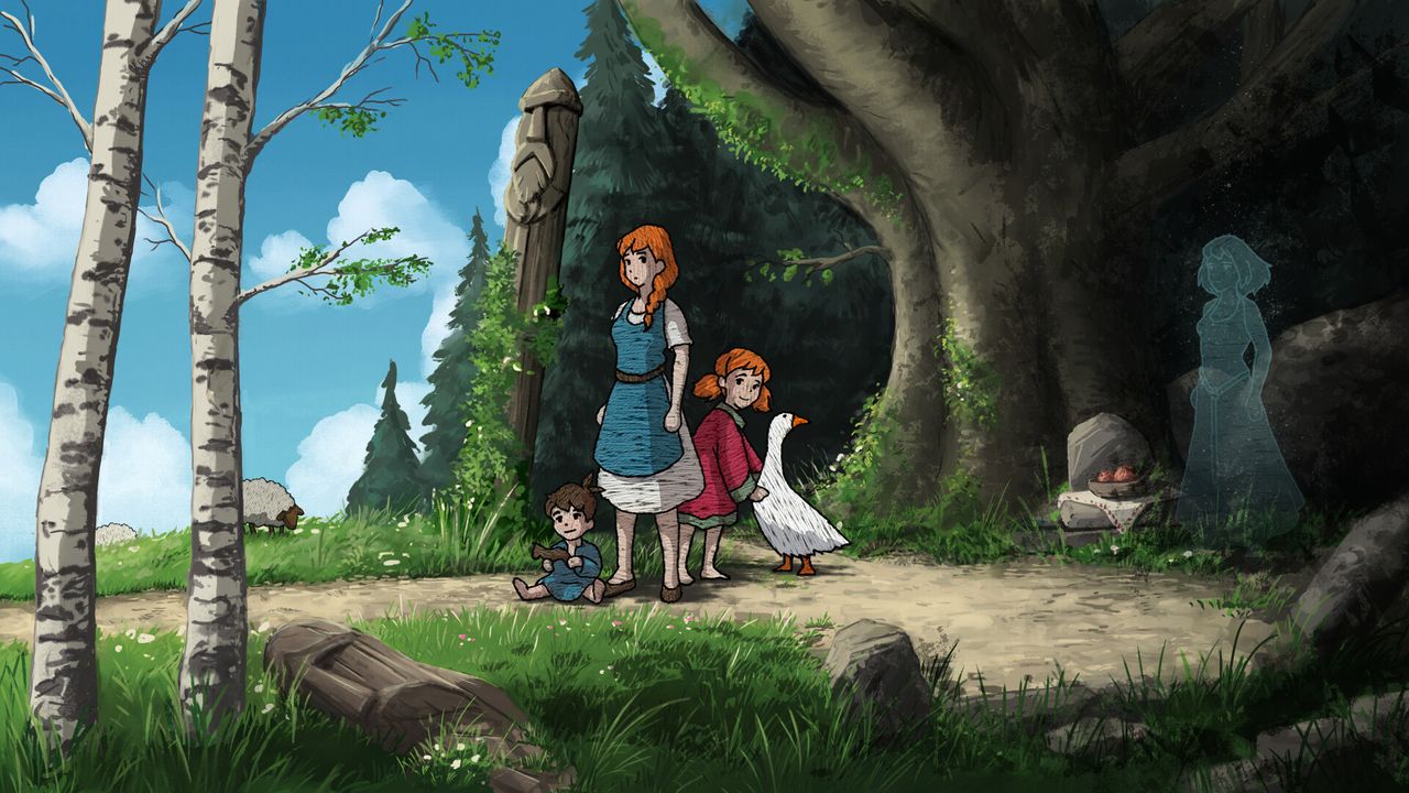 This hand-embroidered platformer game looks like a cosy medieval ...