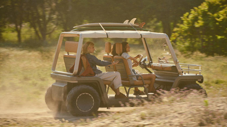 This funky electric beach buggy is a future shuttle for folks who can ...