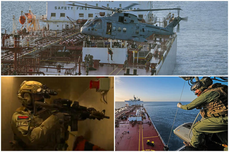 Royal Marines board Russian shadow fleet vessel in dramatic operation
