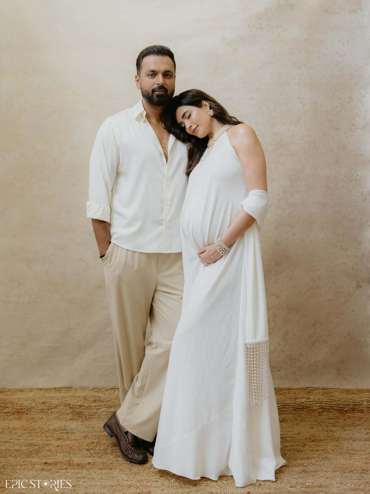 In pics: Karishma Tanna flaunts pregnancy glow in stunning white gown