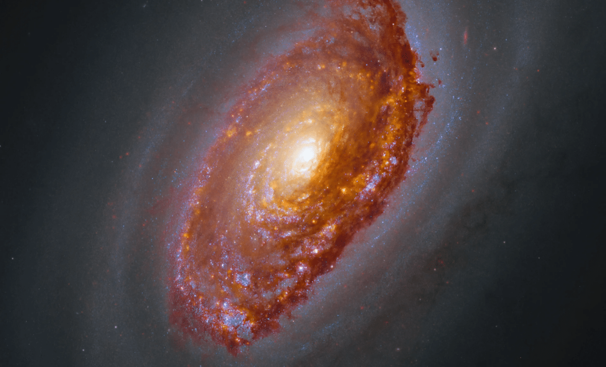 NASA captures stunning view of a galaxy with a billion-year-old scar