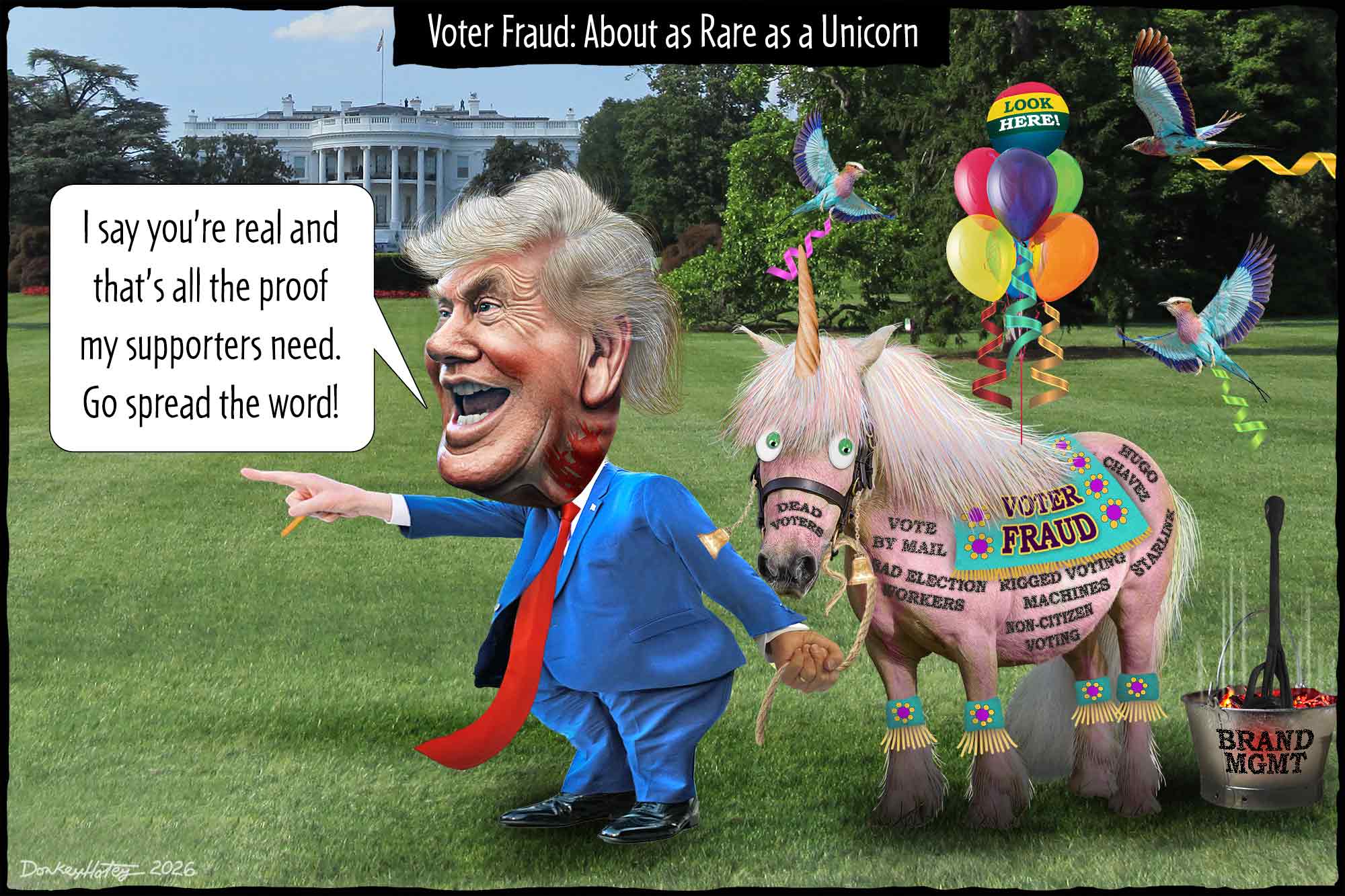 Trump lies about voter fraud, which is vanishingly rare outside of his head
