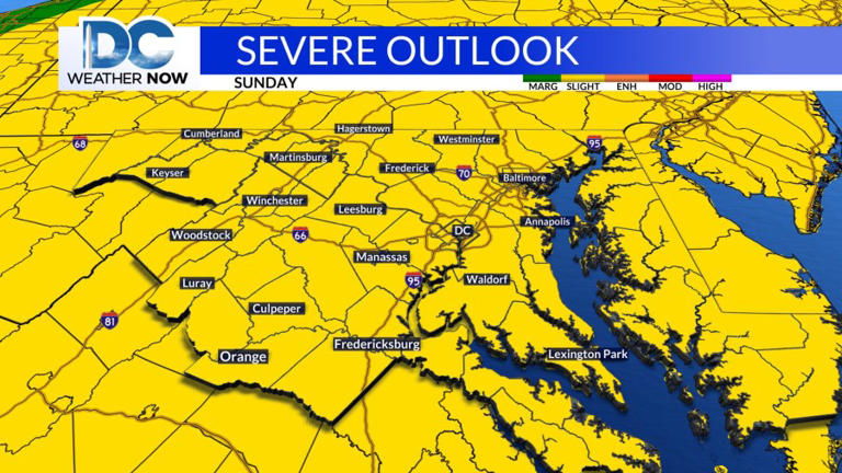 Dry start to Sunday, storms arrive later today