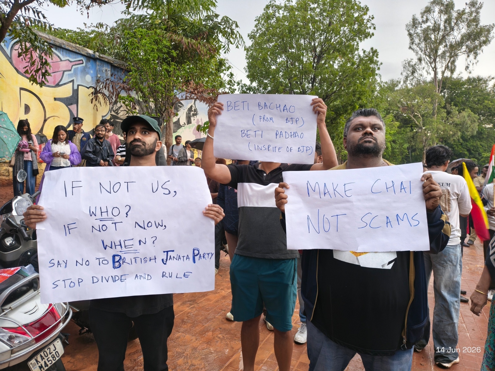 'Say no to British Janata Party': Posters, Prakash Raj take spotlight ...