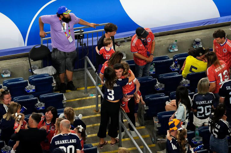 Scotland team celebrate with families in emotional scenes after first ...
