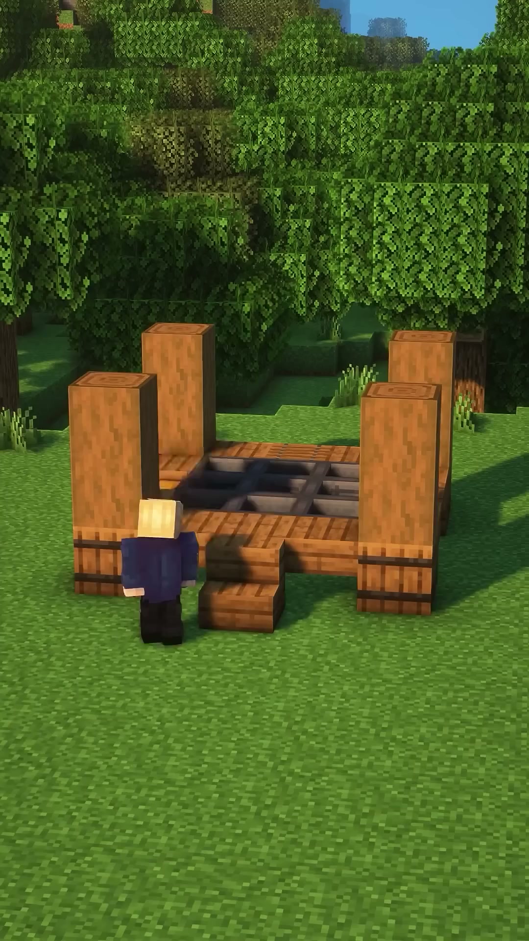 Minecraft chicken coop that also works as an egg farm