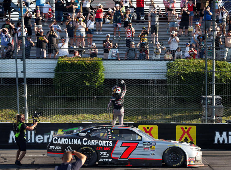 Justin Allgaier wins 5th race of season at O'Reilly Series run at Pocono