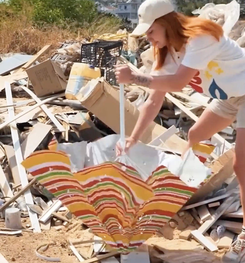 Transforming a beach umbrella into a chic backyard accent