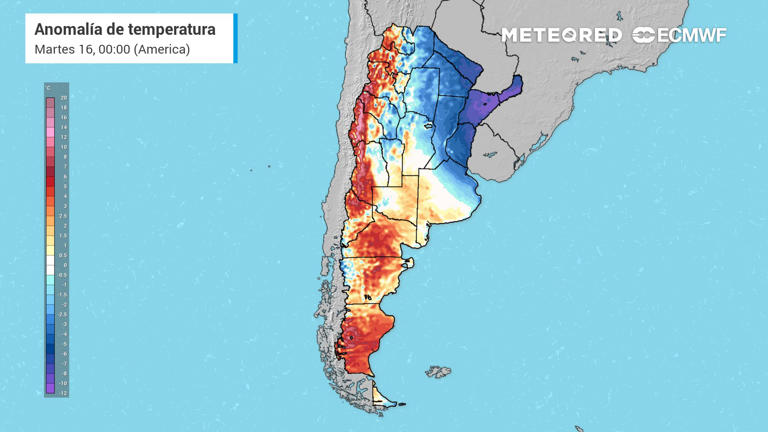 Fuertes heladas y ciclogénesis con tormentas en Argentina: mapa semanal ...