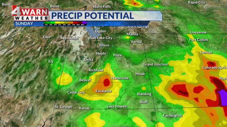 Risk of fires and flooding for Sunday
