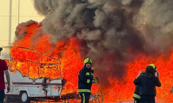 Tesco evacuated as huge fire rages at store sparking panic