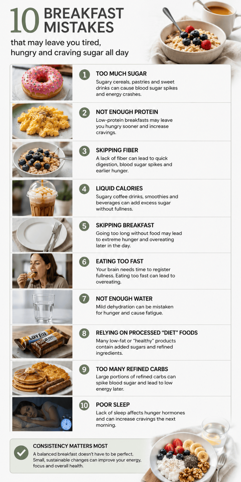 Ultimate infographic: 10 breakfast mistakes nutrition experts say may ...