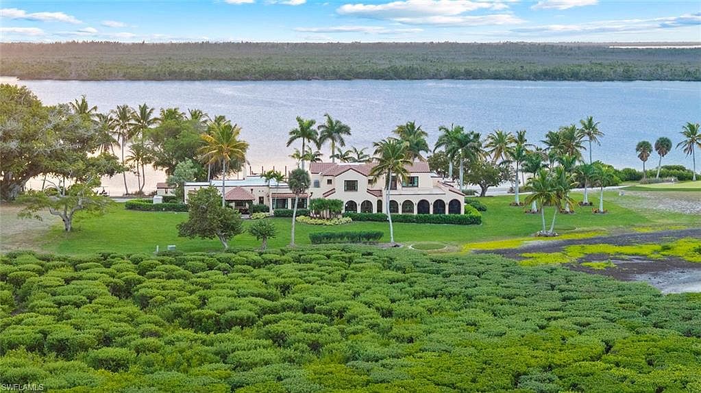 Spectacular 1928 Mizner estate on Burgess Island in Florida, featuring ...