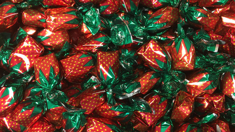 What are those foil-covered strawberry candies even called?