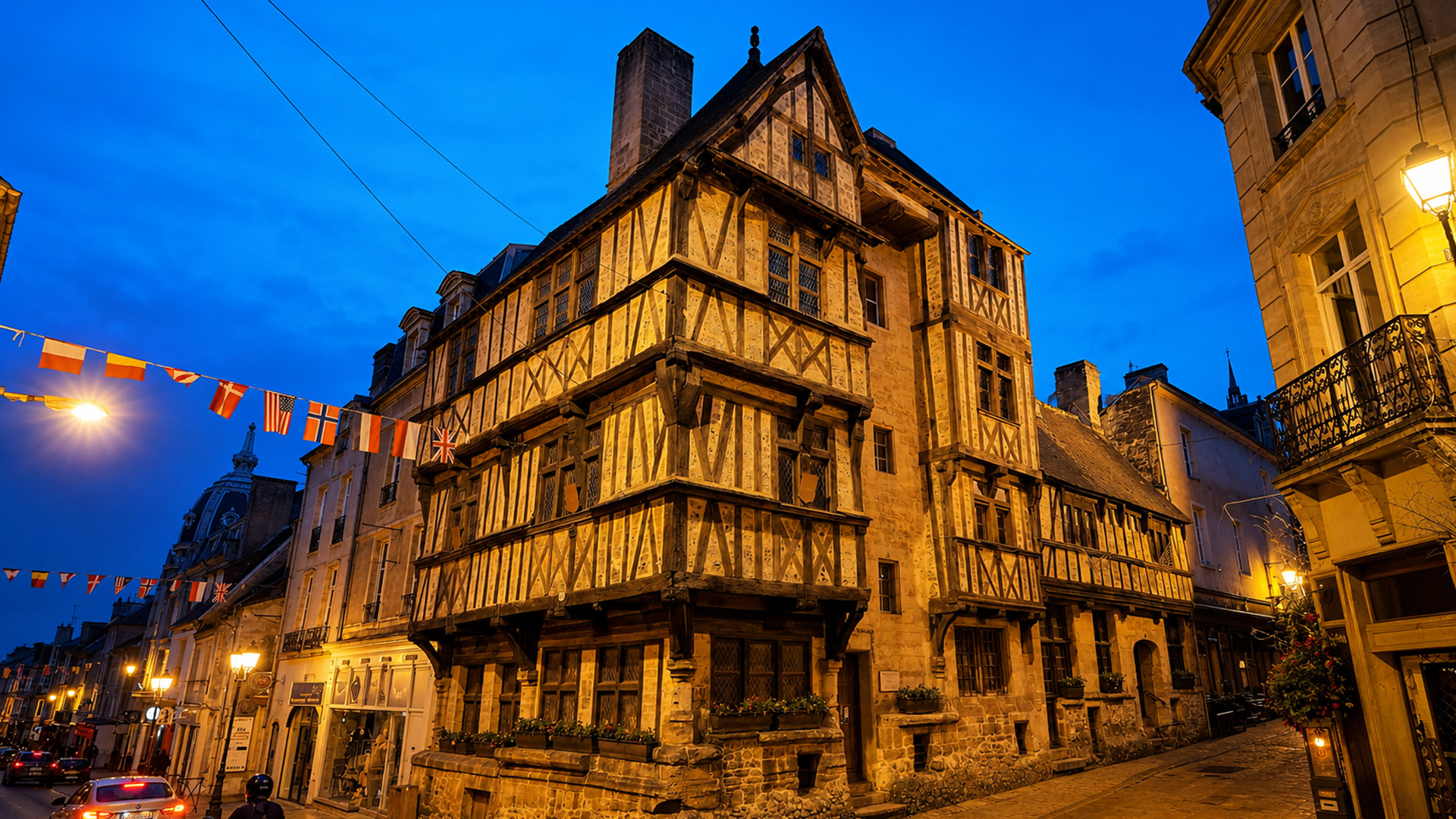 Experience Bayeux at evening during the 82nd D-Day (4K)