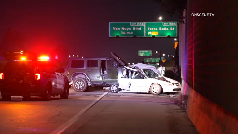 Muere una persona en accidente en la autopista 5 en Pacoima
