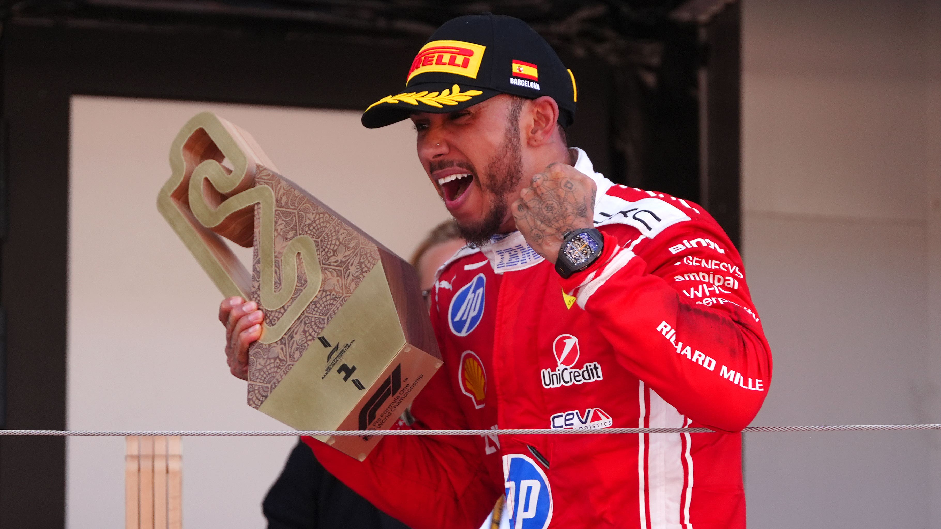 Lewis Hamilton says first Ferrari win beyond wildest dreams