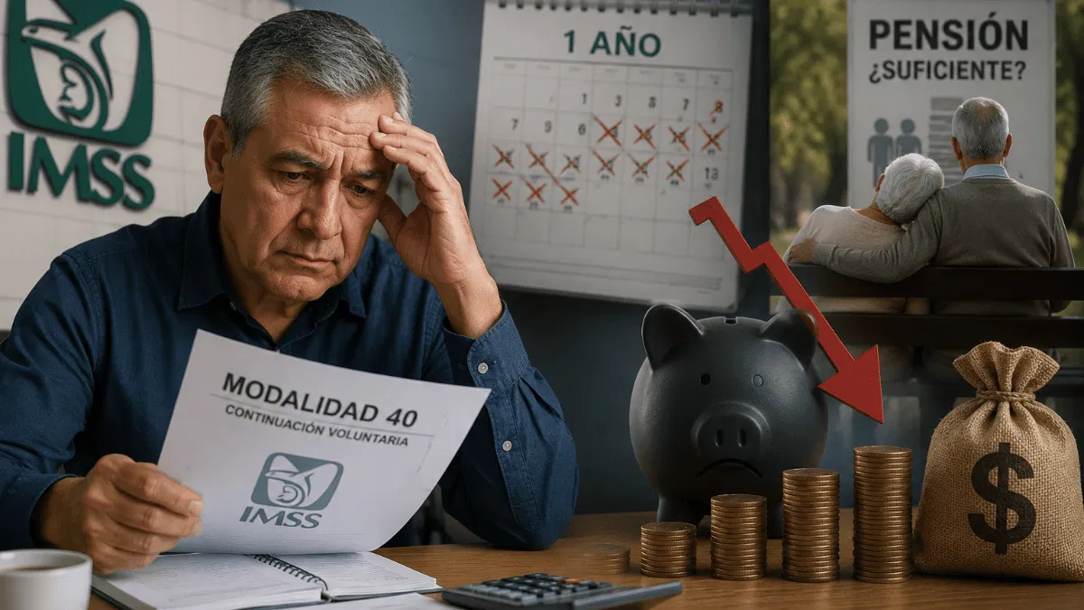 Cuidado con la modalidad 40 del IMSS: Cotizar un año al máximo puede ...