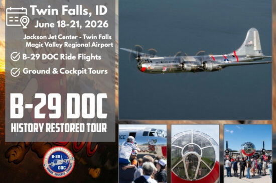B-29 DOC history restored tour to visit Twin Falls, Idaho