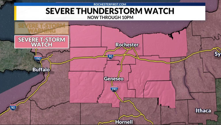 Weather forecast: Severe thunderstorm watch in effect for WNY