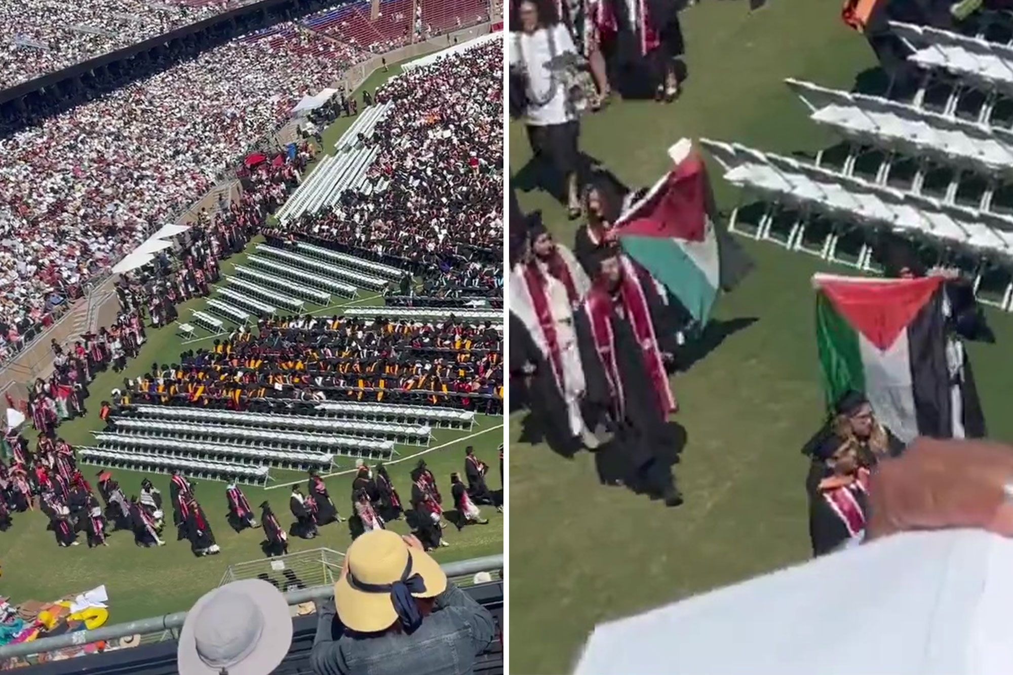 Protest at Stanford University graduation as Google CEO Sundar Pichai ...