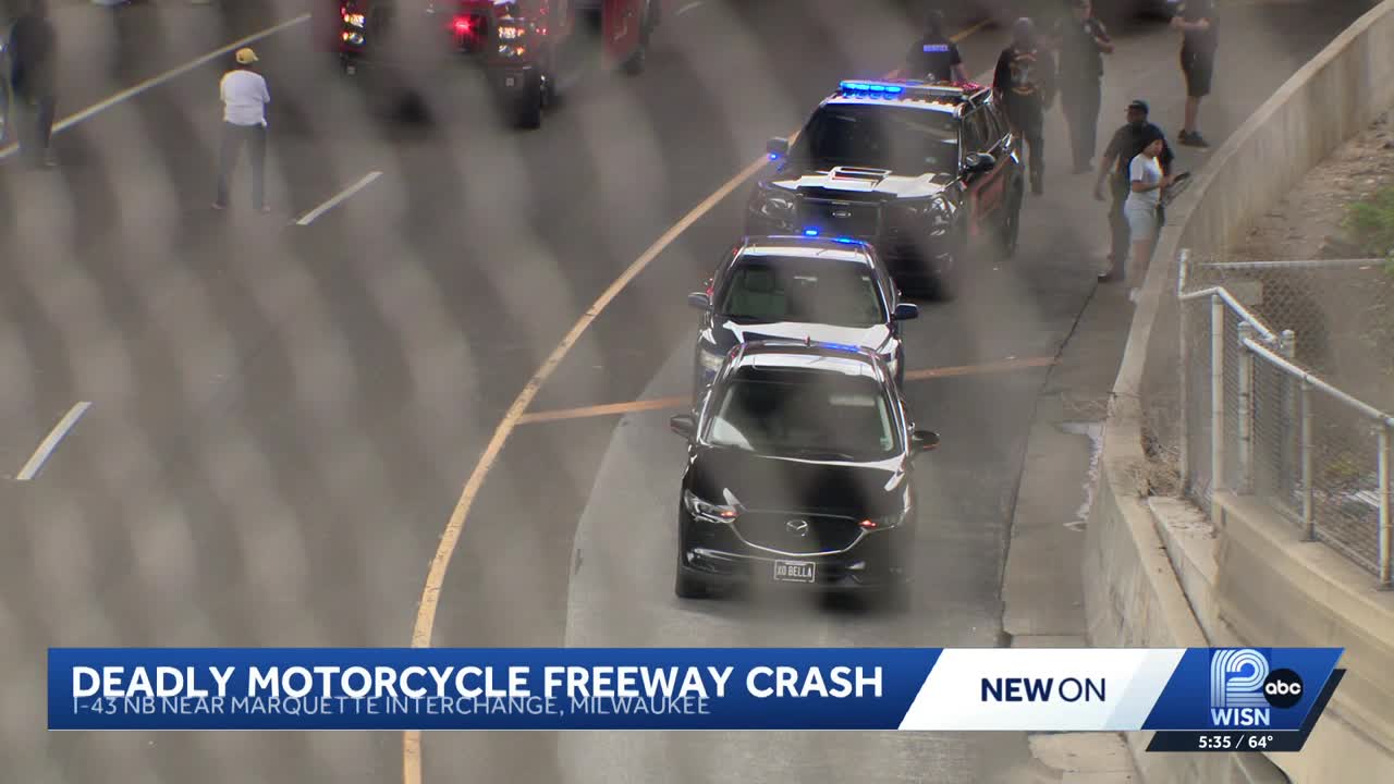 Deadly motorcycle crash shut down I-94 for multiple hours Sunday morning
