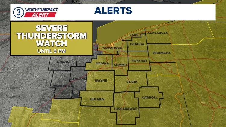 NWS issues severe thunderstorm watch for entire Greater Cleveland area ...