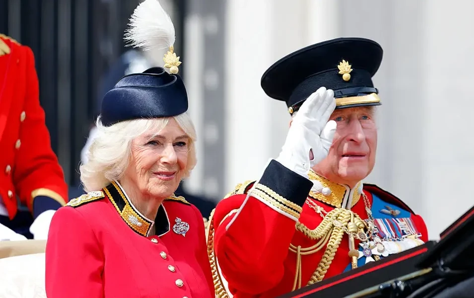 King Charles pauses parade to ensure Queen Camilla's comfort