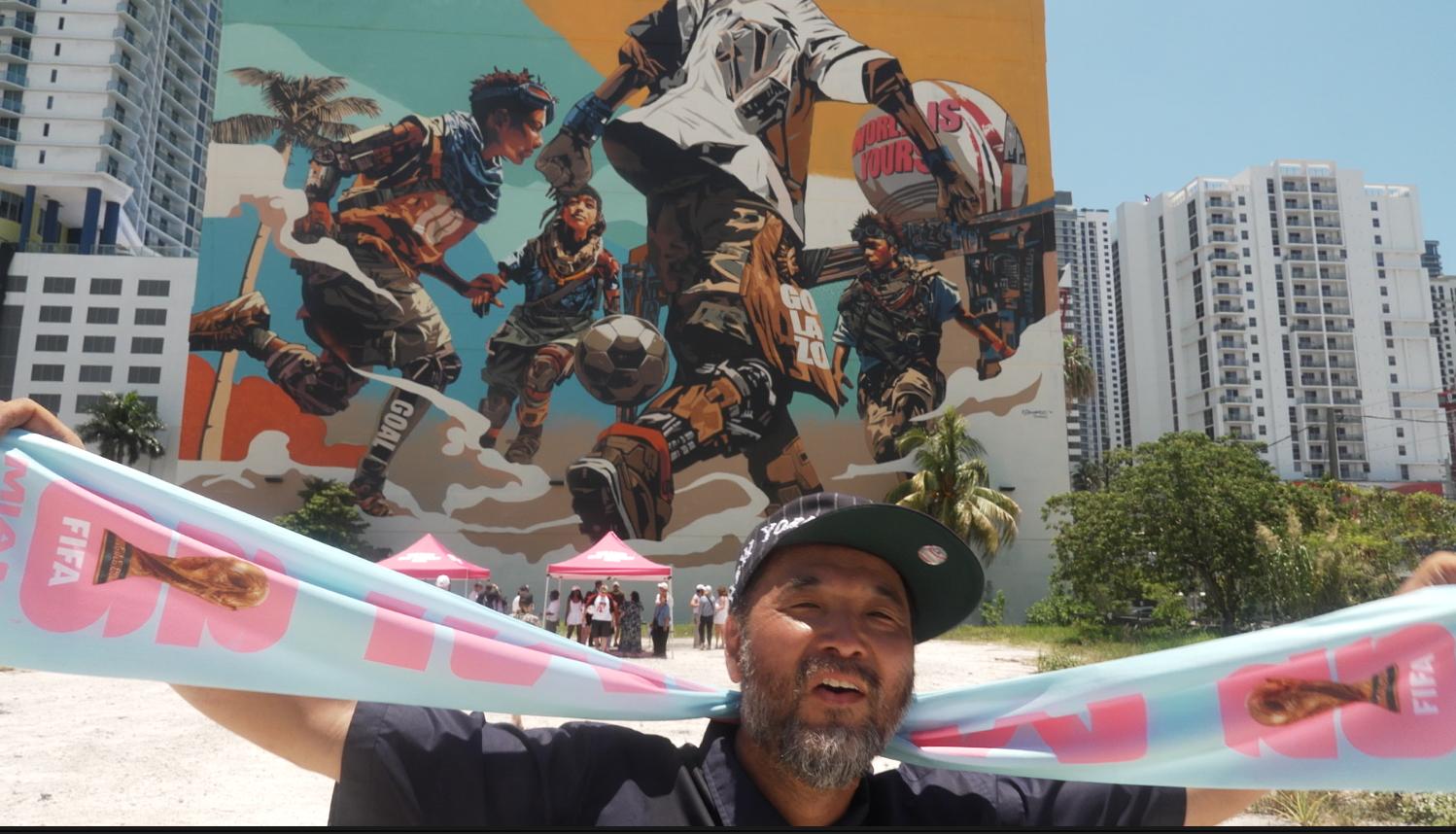 'The world is yours' - Giant WC mural welcomes fans to downtown Miami