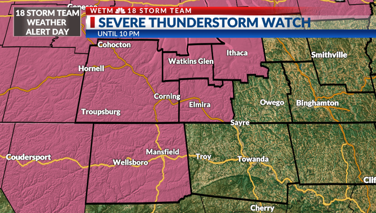 Severe thunderstorm watch issued for this evening