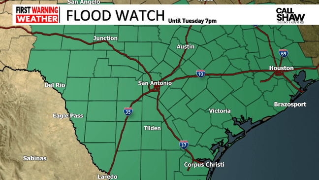Flood watch through Tuesday evening
