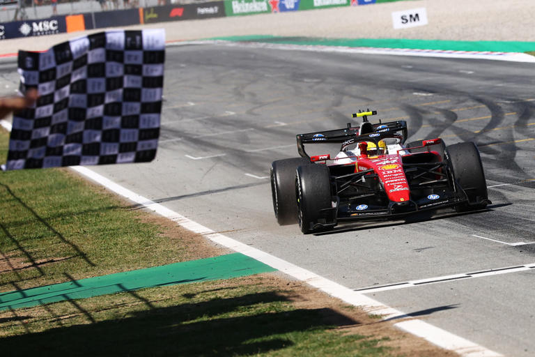 Lewis Hamilton claims emotional first Ferrari victory