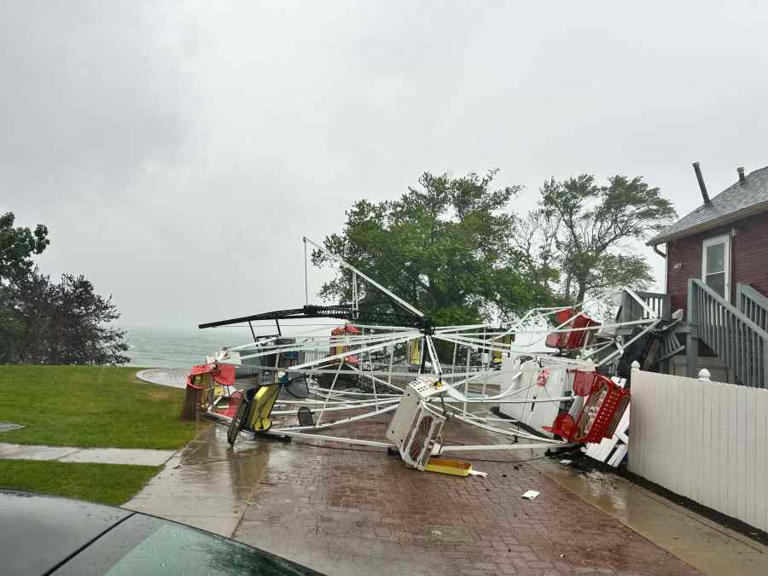 Photos: Sunday storms take down Ferris wheel, trees in NE Ohio