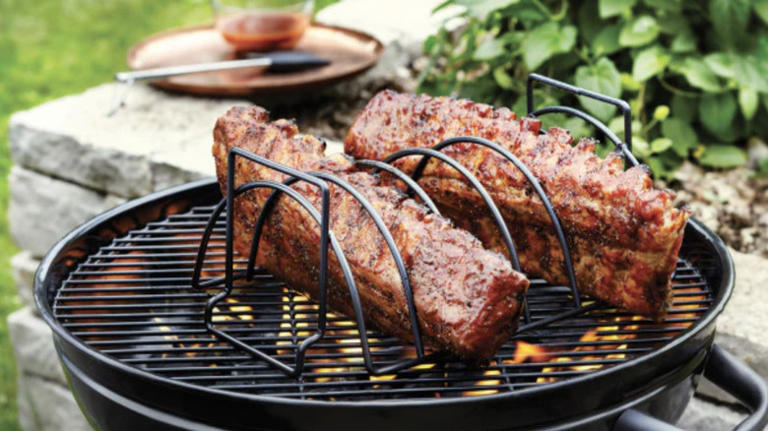 What's the purpose of a rib rack, and how does it benefit your barbecuing?