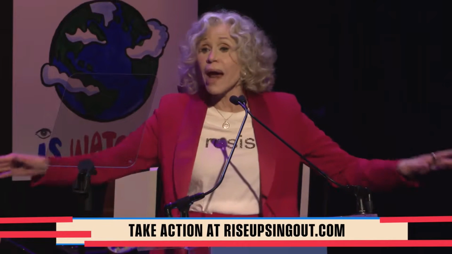 Jane Fonda speaks at No Kings concert on the same day as Trump UFC fight