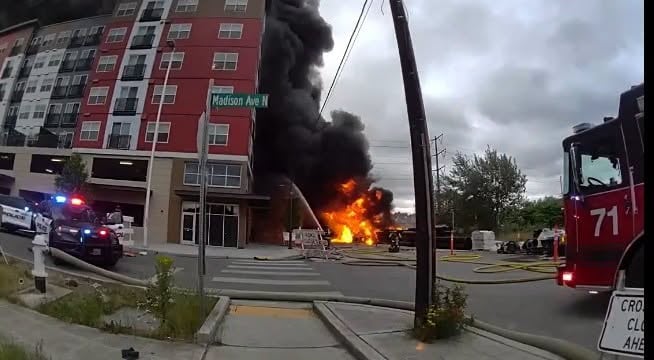 Kent police officer with firefighting experience helps crews knock down ...