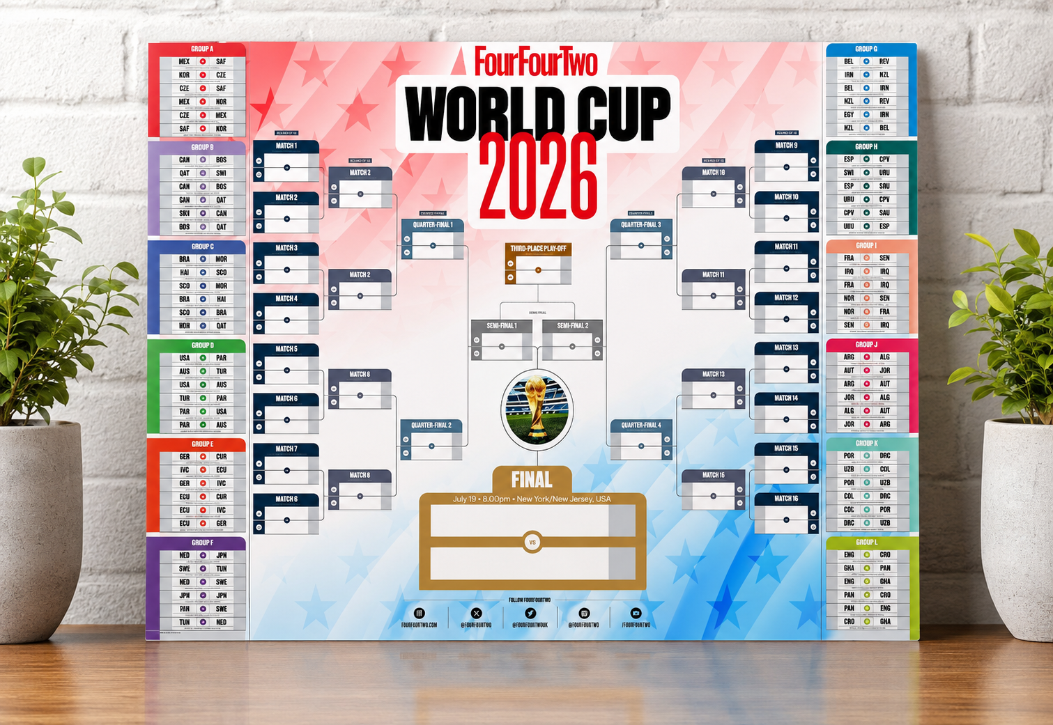 The official World Cup 2026 wall chart is already on sale at Amazon ...