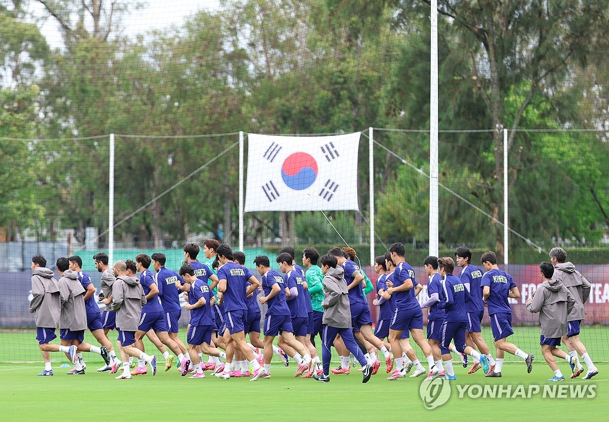 Antes del partido entre Corea del Sur y México de la Copa Mundial