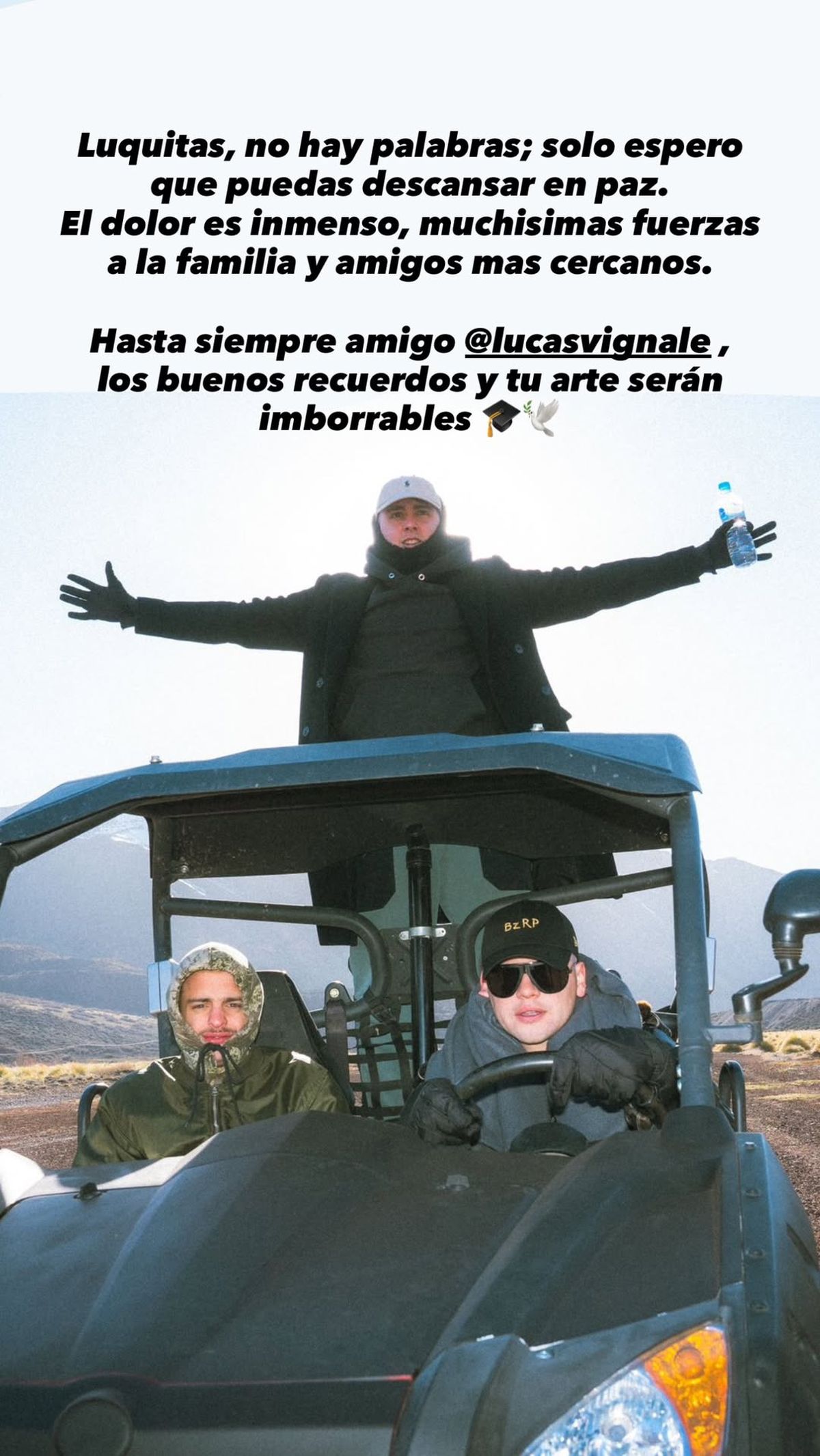 Trueno, Bizarrap y Nicki Nicole despidieron a Lucas Vignale, el ...