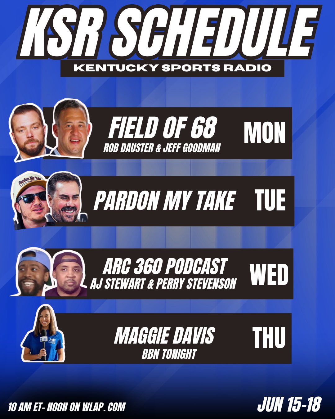 Jeff Goodman and Rob Dauster will host KSR tomorrow in a Field of 68 ...